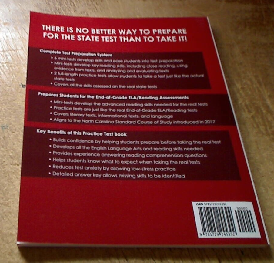 LIKE NEW-North Carolina Test Prep EOG Practice English Language Arts ...