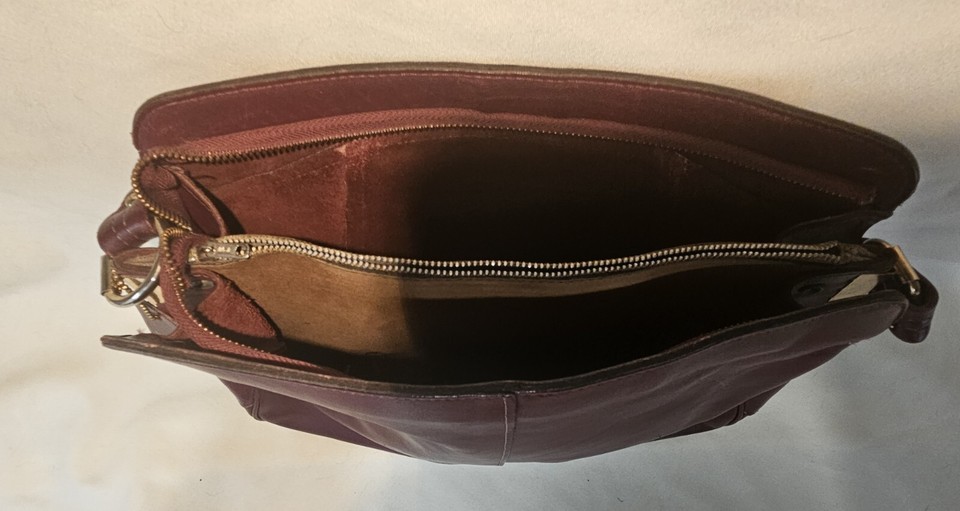 Borelli Brothers Collection Handbag Women Small Burgundy Leather ...