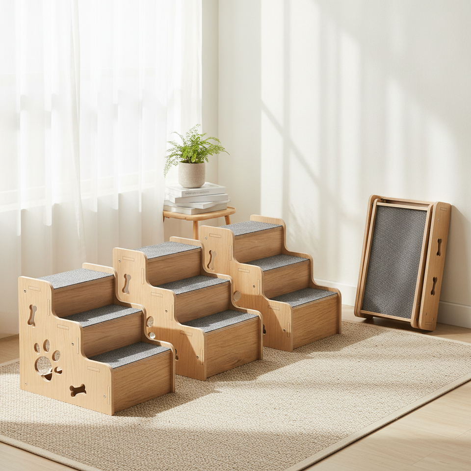 Wooden Cat Scratching Climbing Tower, for Indoor Play, for Cat Lounging ...