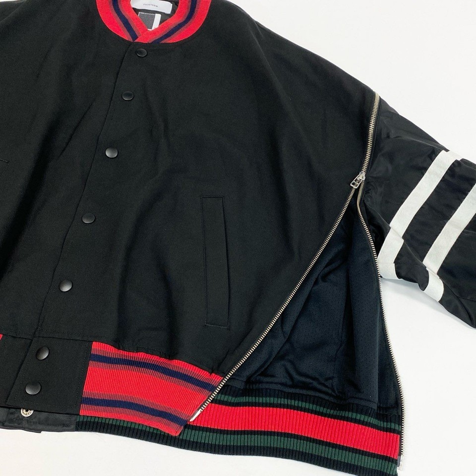 Facetasm Varsity Jacket Stadium Zip Design Arm Logo Patch Fnt-Jk-M13 4 ...