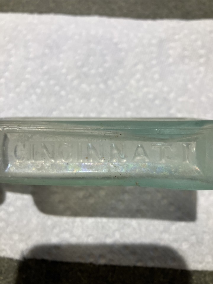 1860 ROGERS VEGETABLE WORM SYRUP CINCINNATI EARLY HINGE MOLD APPLIED ...