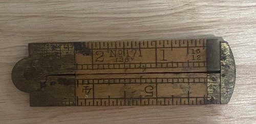 Vintage Lufkin No. 171 Caliper Folding Wood And Brass Ruler, 6 Inch | eBay