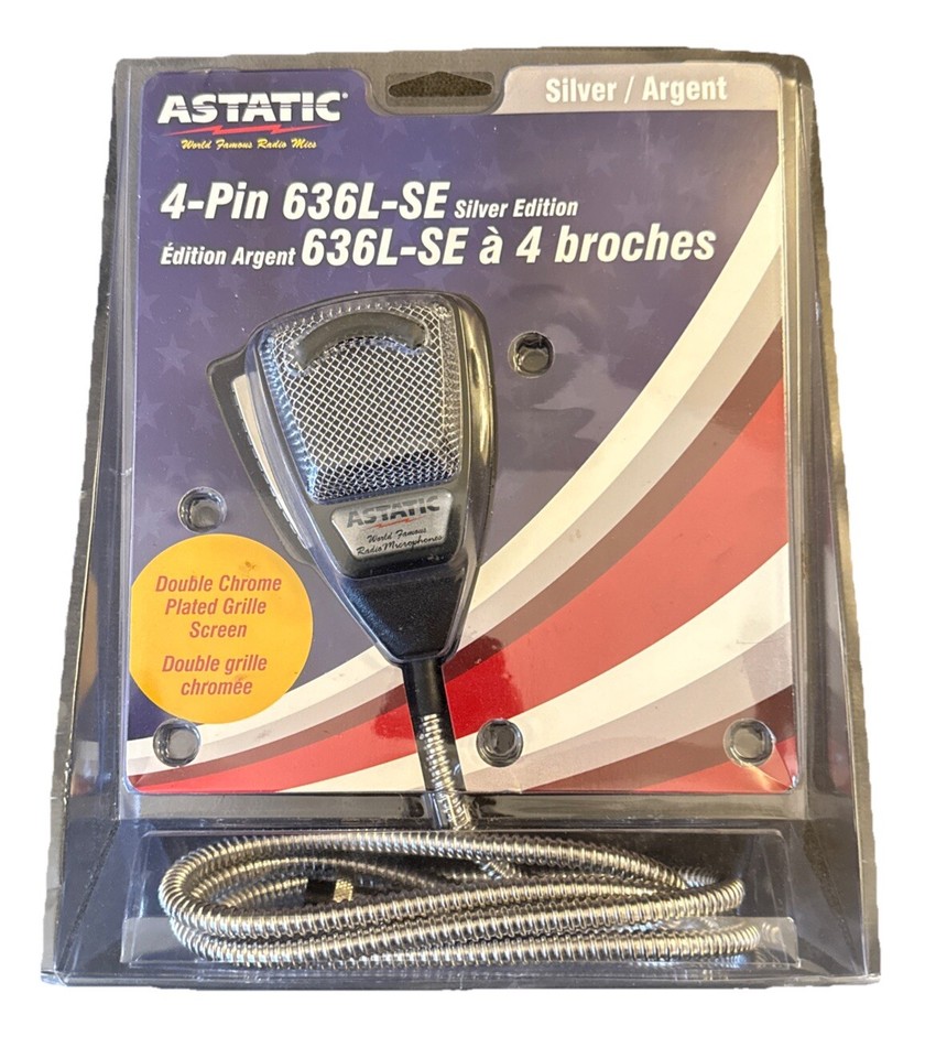 Astatic (302-10001SE) 636LSE 4-Pin Noise Canceling CB Microphone,XLR ...