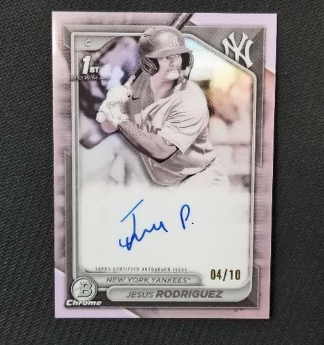Jesus Rodriguez 2024 Bowman Chrome Pearl Refractor Autograph Card #CPR ...