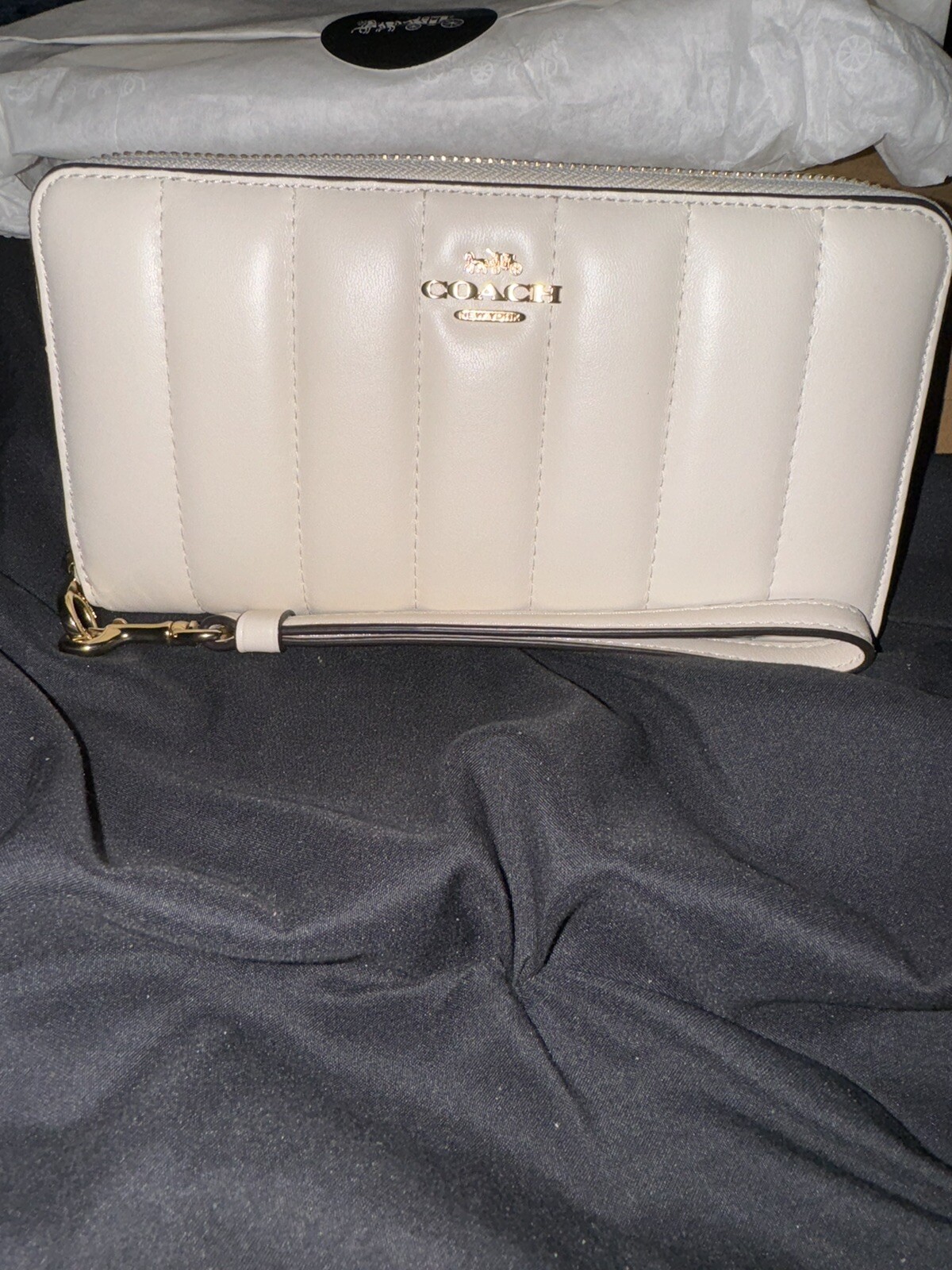 Coach Accordion Zip Wallet With Quilting - Gem