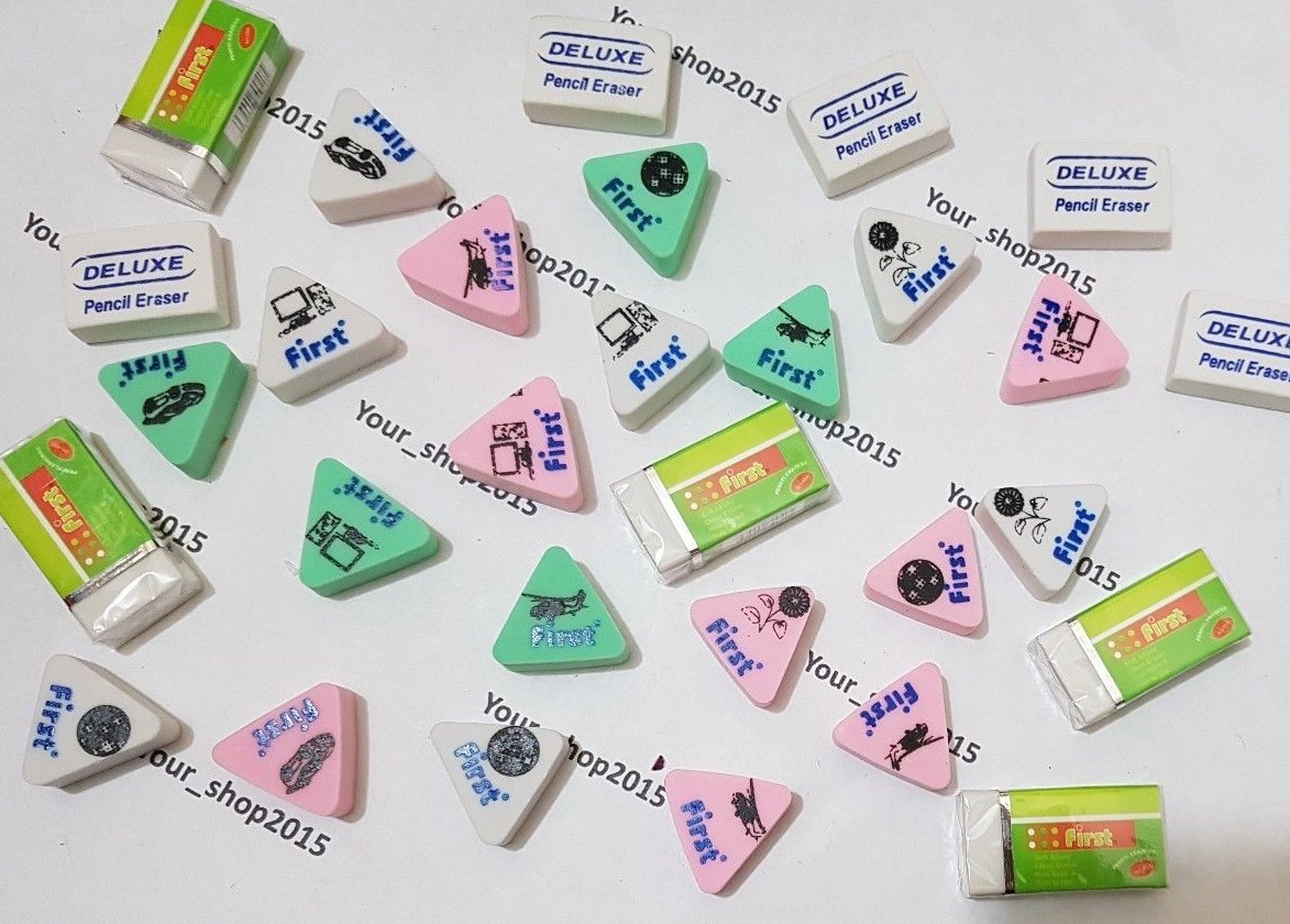 10 Novelty Animal triangle shape Eraser Rubber Stationery Kid Gift ...