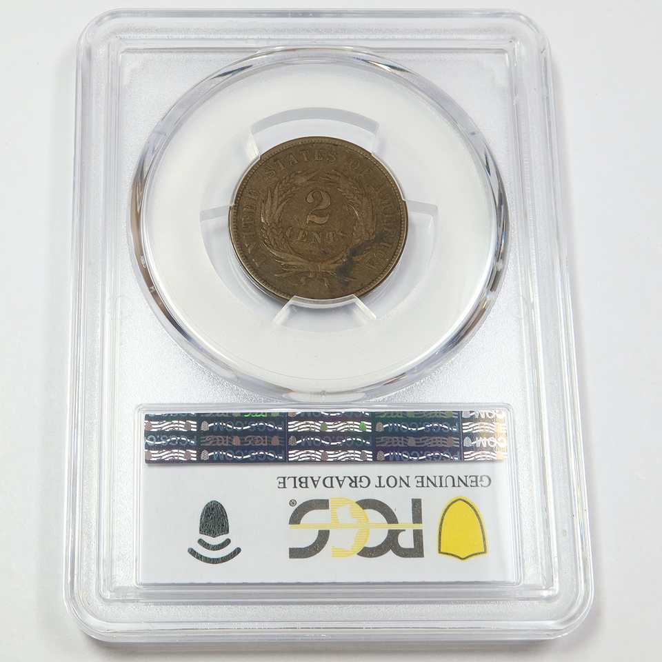 1865 P PCGS XF Detail - Fancy 5 - Two Cent Piece - 2c US Coin #43545A ...