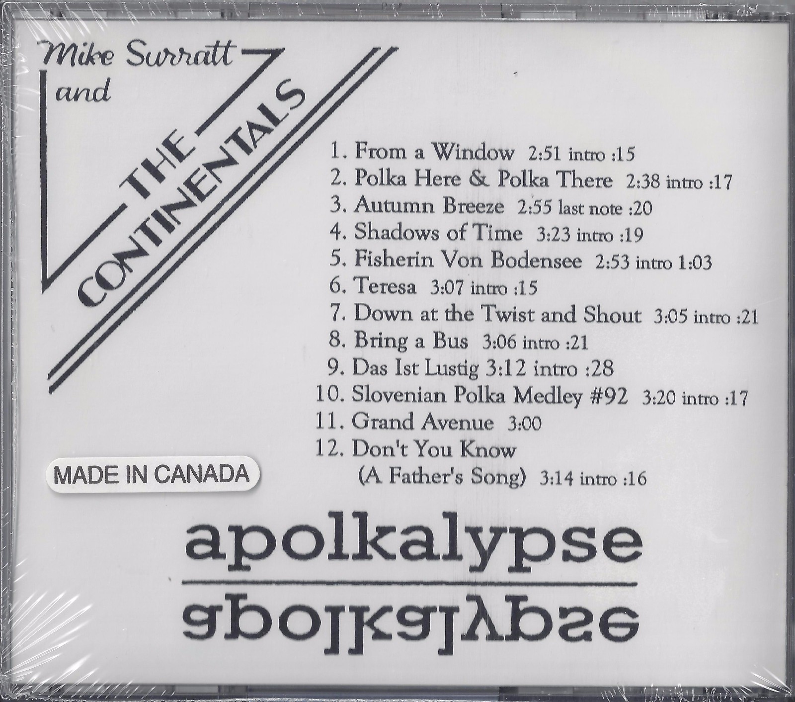 MIKE SURRATT & THE CONTINENTALS "Apolkalypse" NEW SEALED POLKA CD | eBay