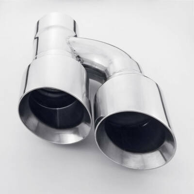 Staggered Dual 4" Outlet Offset 3" Inlet Double Layer Stainless Steel ...