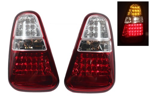 New RED CLEAR LED TAIL LIGHTS REAR LAMPS For-2005-2006-MINI COOPER R50 ...