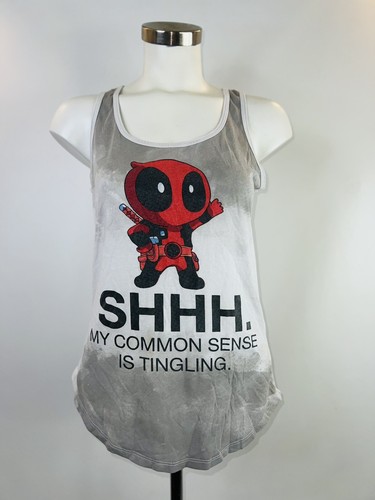Marvel Comics Junior's Deadpool Shhh My Common Sense is Tingling Tank ...