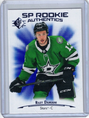2021-22 SP Authentic Riley Damiani SP Authentic Rookies Blue Dallas ...