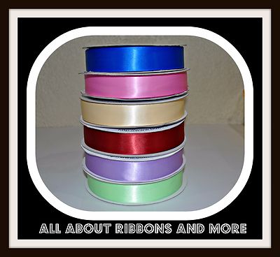 7/8 INCH SATIN RIBBON- 50 YARD ROLLS GREAT FOR WEDDINGS, CRAFTS AND ...