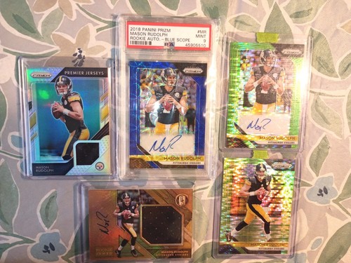 MASON RUDOLPH 2018 RC ROOKIE AUTO LOT PSA 9 Serialized Auto PITTSBURGH ...