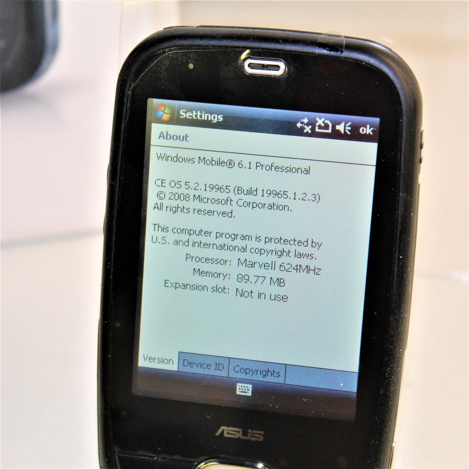 Rare Vintage ASUS P552W TIM Smartphone Windows Mobile 2008 Black In Box ...