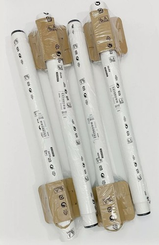 SET of 4 - Ikea OLOV Leg Adjustable 23⅝-35⅜" Steel/Poly White 102.643. ...