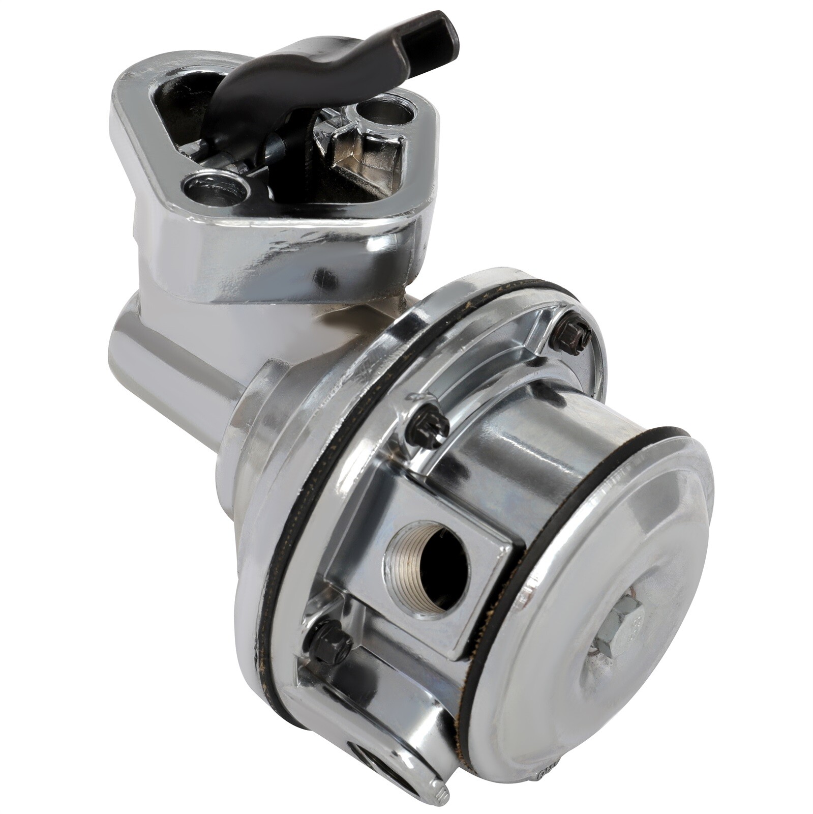For Chevy SBC 350 Chrome High Volume Mechanical Fuel Pump 1/4" NPT ...