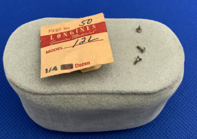 Longines 12L Part#5102 Case Screws (3) Opened. New Old Stock. 60-50 L ...
