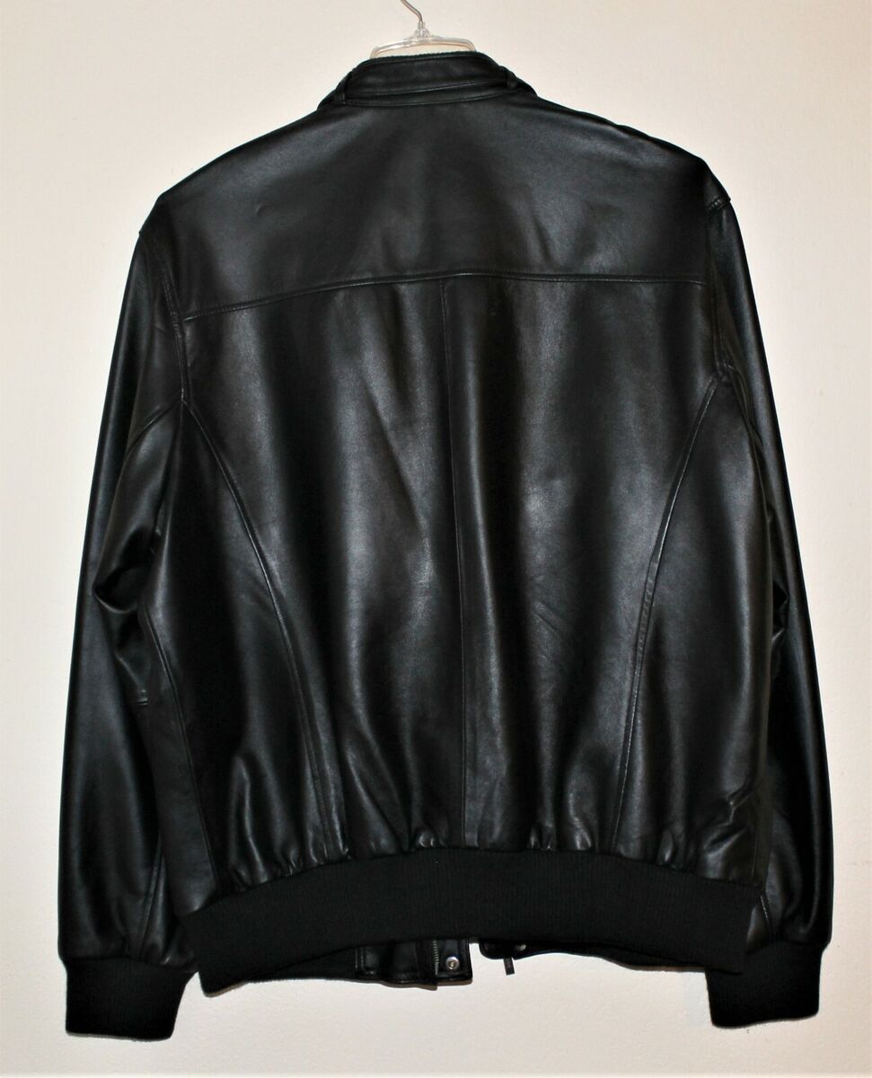 Adler Authentic Men's Black Genuine Leather Jacket Size 2XL Adler Authentic Men's Black Genuine Leather Jacket Size 2XL