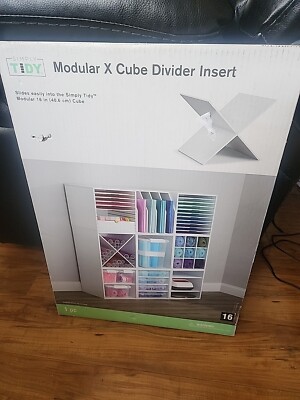 Simply Tidy Modular X Cube Divider Insert Slides Into 16 Inch Cube | eBay