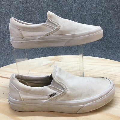 Vans Shoes Mens 4.5 Womens 6 Slip On Sneakers White Canvas Round Toe ...