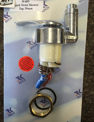 CARAVAN MOTORHOME REICH TWIST SHOWER TAP MIXER SILVER CHROME SUITS 39mm ...