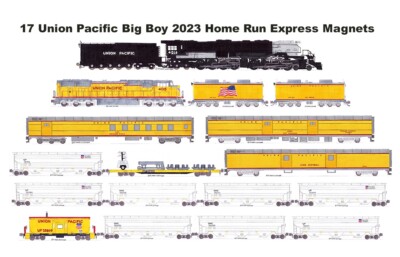 Union Pacific Big Boy 4014 Home Run Express Train 17 magnets Andy ...
