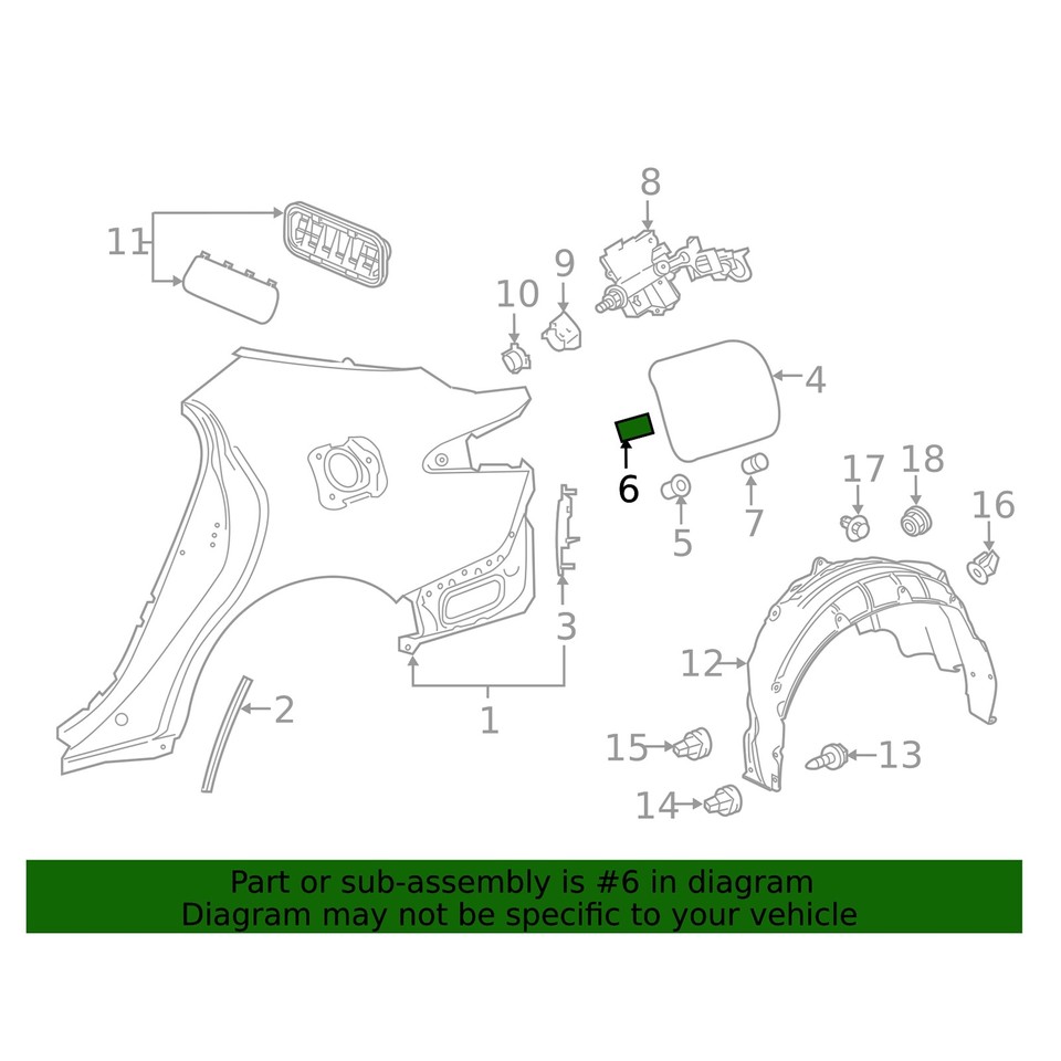For Toyota Fuel Filler Opening Lid Spring Hinge Assembly #77360-35040 ...