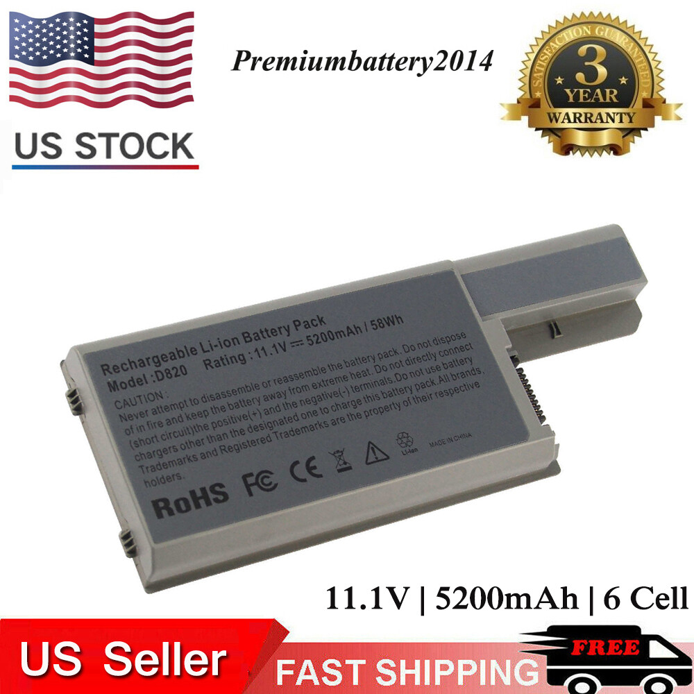 Battery for Dell Latitude D820 D830 D531 M4300 M65 312-0393 CF623 ...