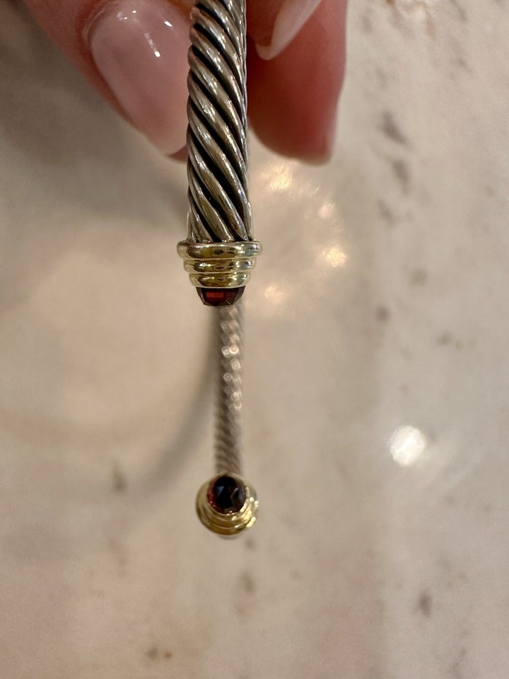 David Yurman Cable Kids Bracelet Sterling Silver And 14k Yellow Gold ...