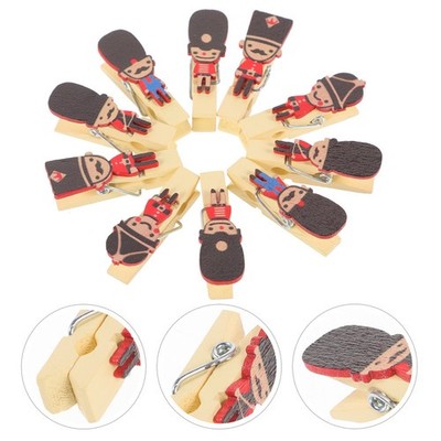 10 Pcs Wood Clothes Pin Clips Small Photo Clips String for Birthday ...
