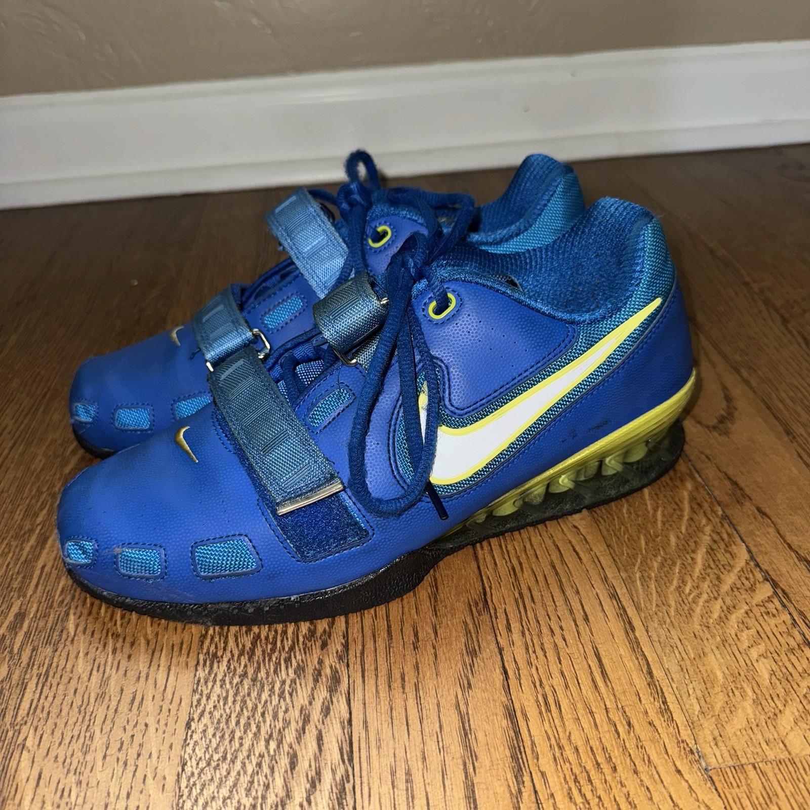 US Men’s 10- Nike Romaleos 2 Blue Weightlifting Shoes | eBay