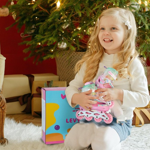 Kids Adjustable Inline Skates for Girls Size M Ages 5-12 Blades Skate ...