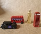 London Metal Small Models London Bus, Taxi/Black Cab, Big Ben, Phone ...