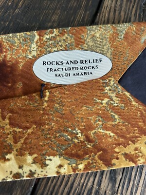 Rare NEW TerraTies Silk Tie W/ Caddy Geography Geology Rock Lovers ...
