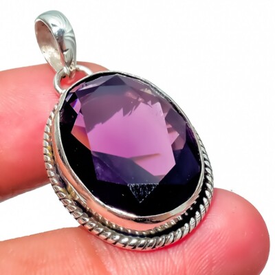 Amathyst Pendant,Vintage Looking Pendant Handmade Gemstone Pendant'' | eBay