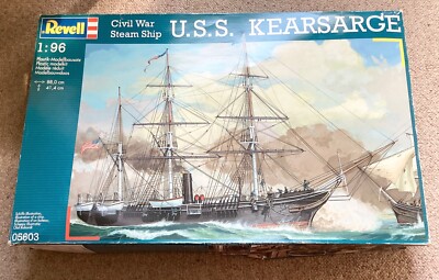REVELL - 1:96 scale Kit No.05603 - USS KEARSARGE Civil War Steam Ship ...