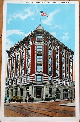 Butler, PA 1930 Postcard: Butler County National Bank - Pennsylvania ...