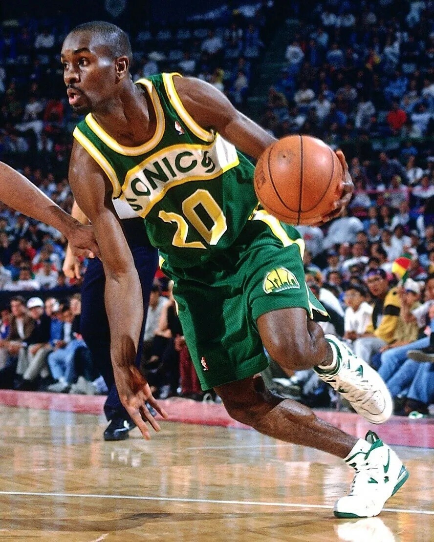 Gary Payton Sonics Men's Gary Payton White Seattle SuperSonics