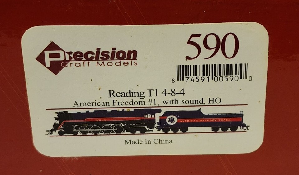 Precision Craft Models HO T1 4-8-4 Steam Locomotive American Freedom #1 ...