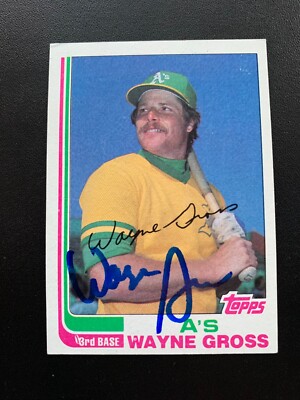 Wayne Gross Signed 1982 Topps #692 Card Oakland Athletics A's Autograph ...