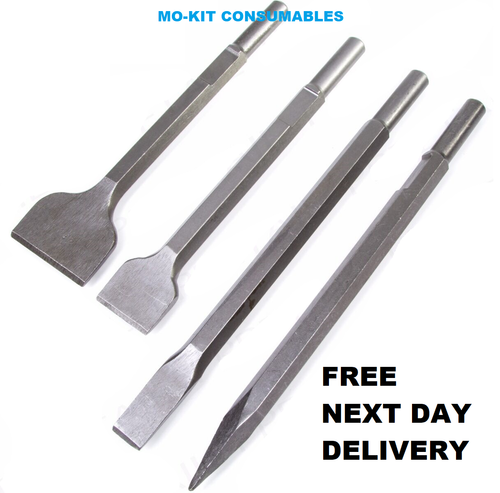 RANGE OF STEEL KANGO BREAKER CHISEL BITS FLAT POINT 50mm 75mm Makita K9 ...