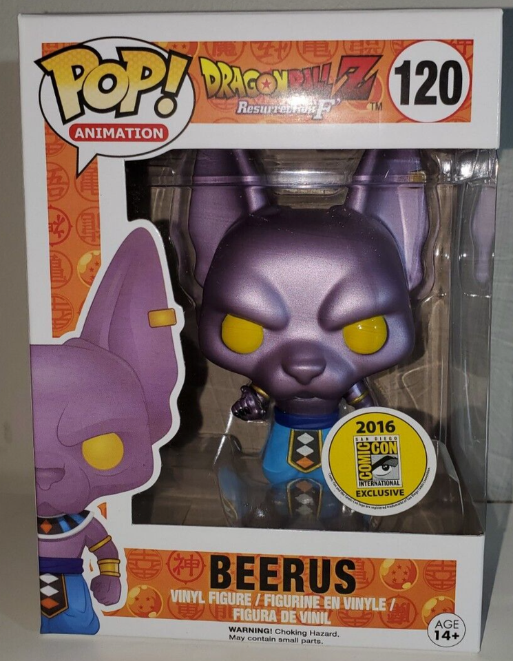 Metallic Beerus Funko Pop! with Pop Protector and Ultra Pro Hard Stack ...