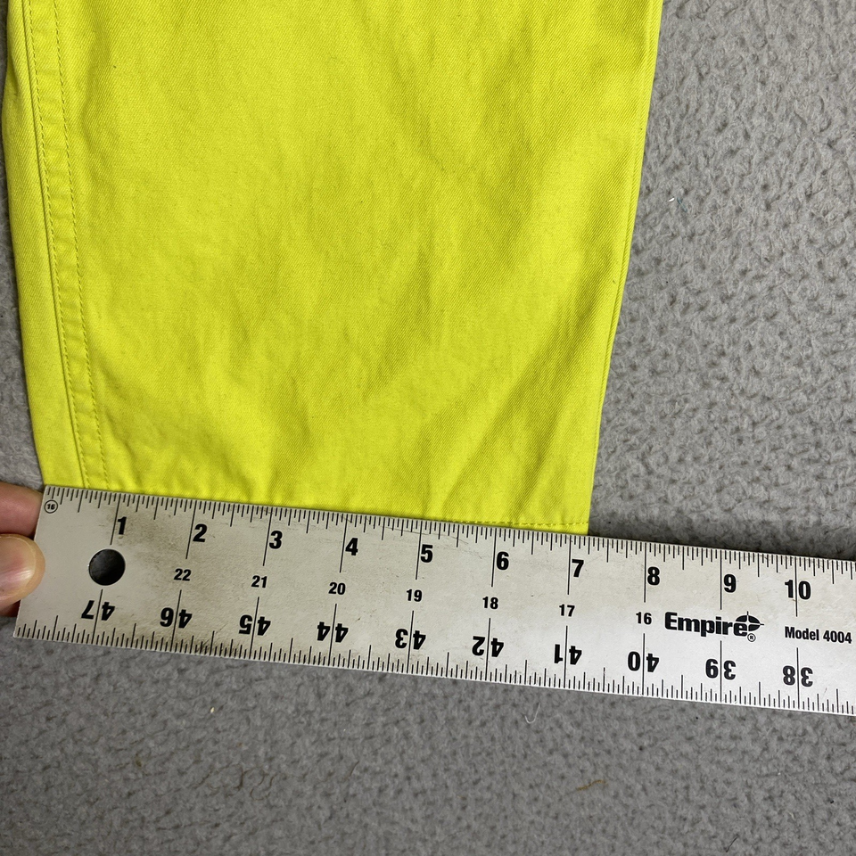 Bonobos Pants Men 32x32 Neon Yellow Washed Chinos Slim Straight Preppy ...