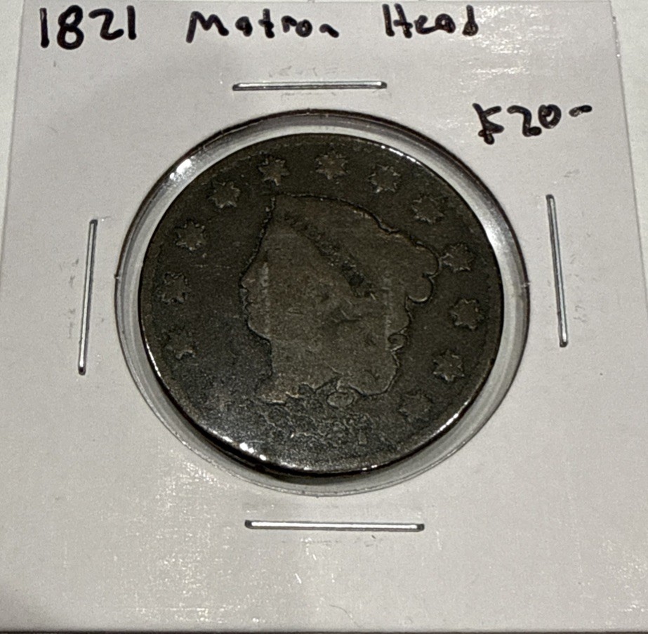 1821 Matron Head Large Cent Penny Coronet Head Large 1C Coin | eBay