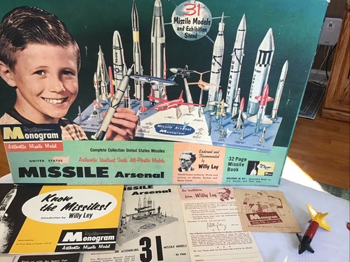 1958 Monogram Missle Arsenal Model Kit PD40:298 OPENED And Incomplete ...