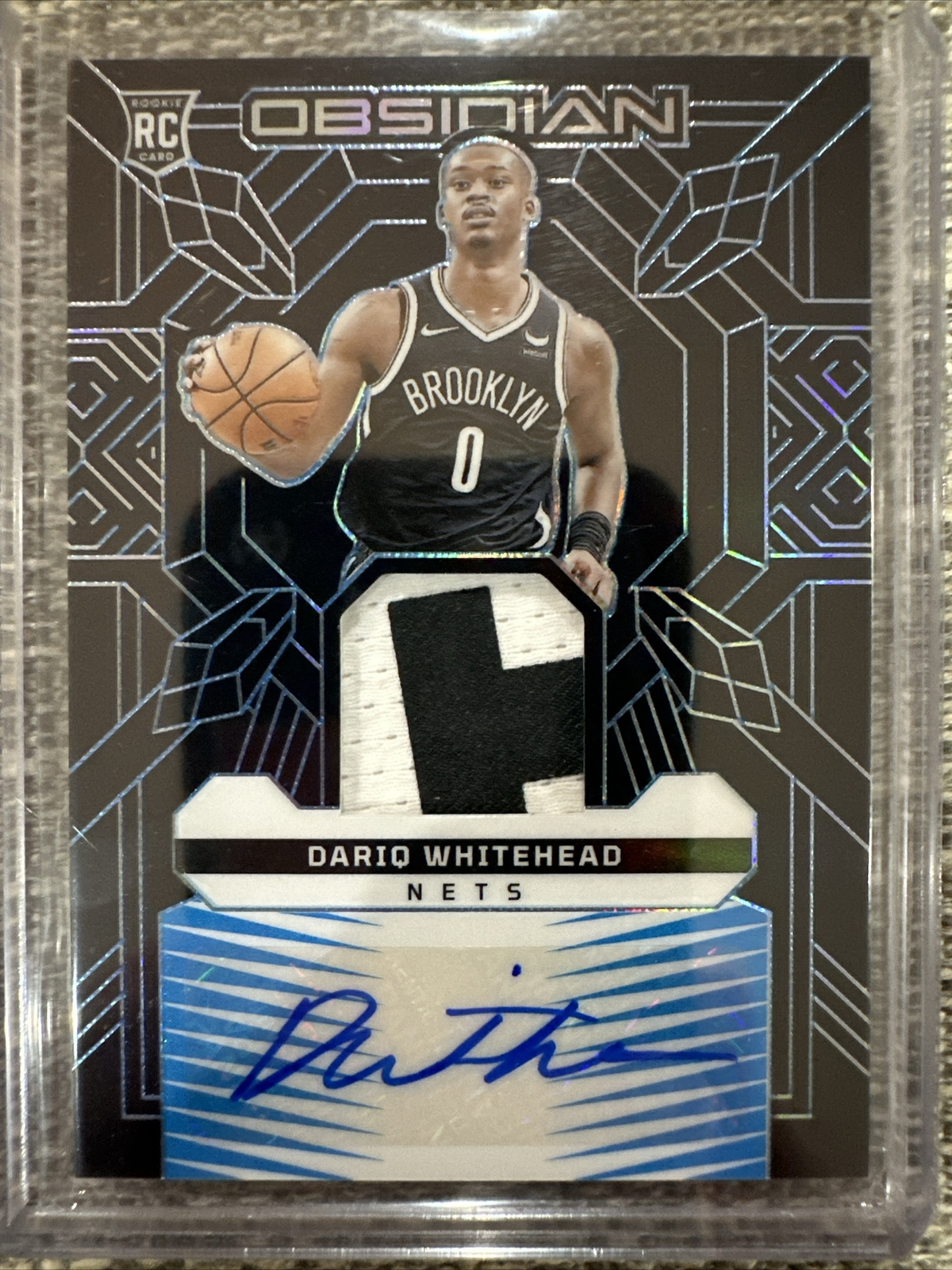 2023-24 Obsidian Dariq Whitehead Rookie SICK Patch AUTO Blue FOTL 2/27 ...