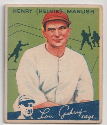 1934 World Wide Gum #68 Henry (Heinie) Manush Washington Senators | eBay
