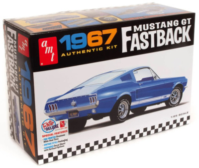 AMT 1967 Ford Mustang GT Fastback 1:25 Scale Plastic Model Car Kit 1241 ...