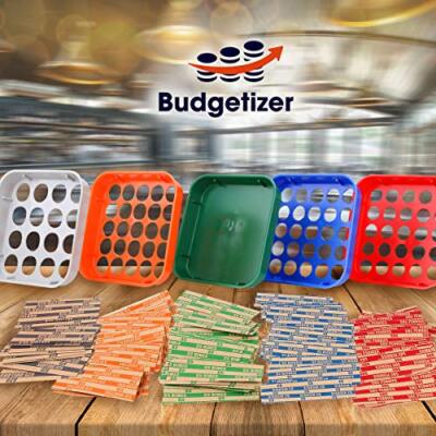 Coin Sorting Tray and Coin Separator- 5 Color-Coded Change Sorter Tray ...